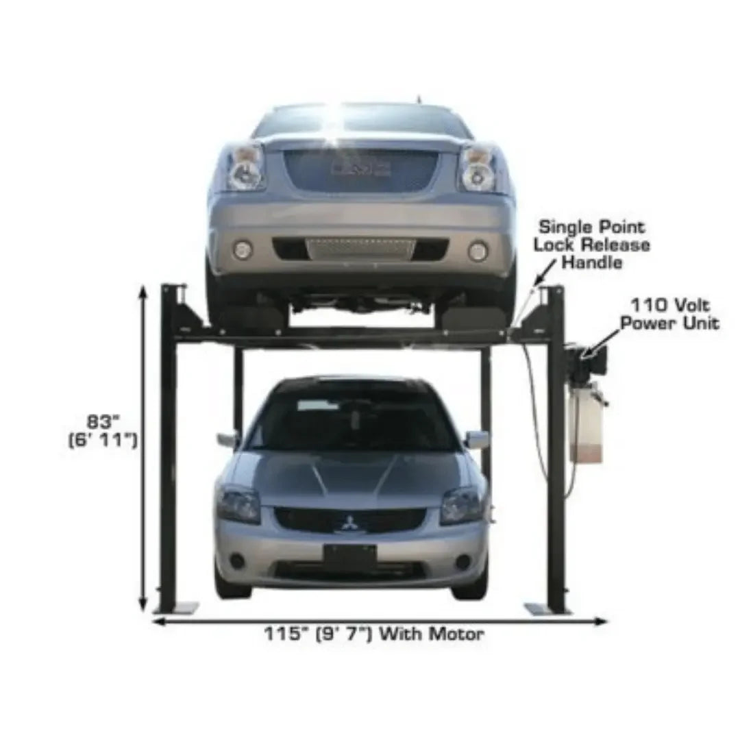 Atlas Garage PRO8000 4 Post Lift + RJ35 Sliding Jacks Combo — Mechanic ...